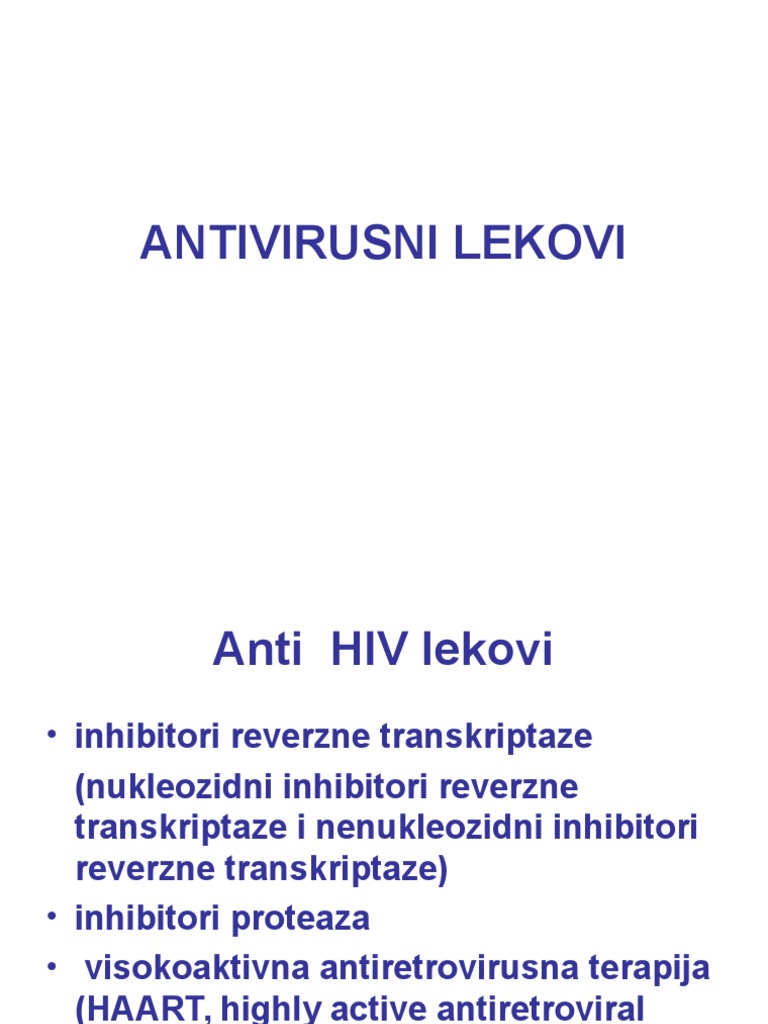 Antivirusni lekovi i terapije HIV-a | PDF