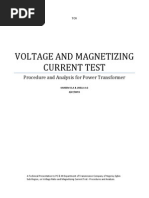 Power Transformer Testing Procedures | PDF | Teaching Methods & Materials