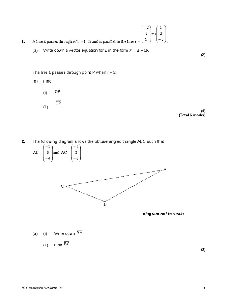 Vectors SL | PDF | Line (Geometry) | Euclidean Vector