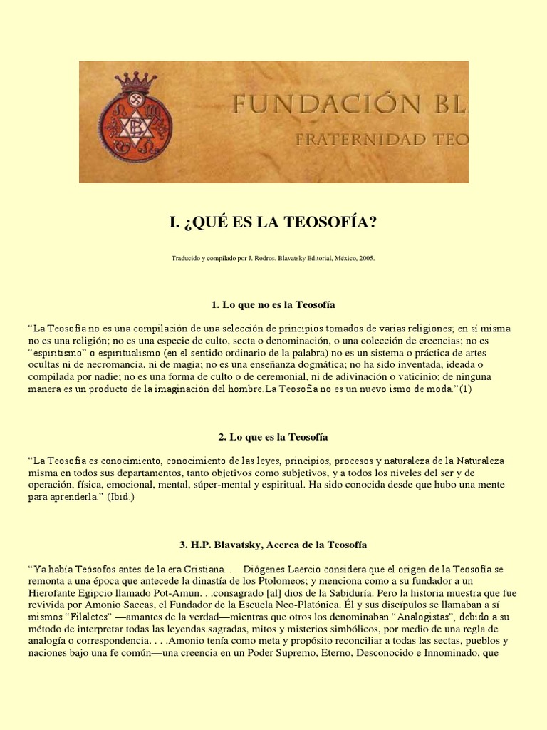 ¿Qué Es La Teosofía | PDF | Teosofía | Alma