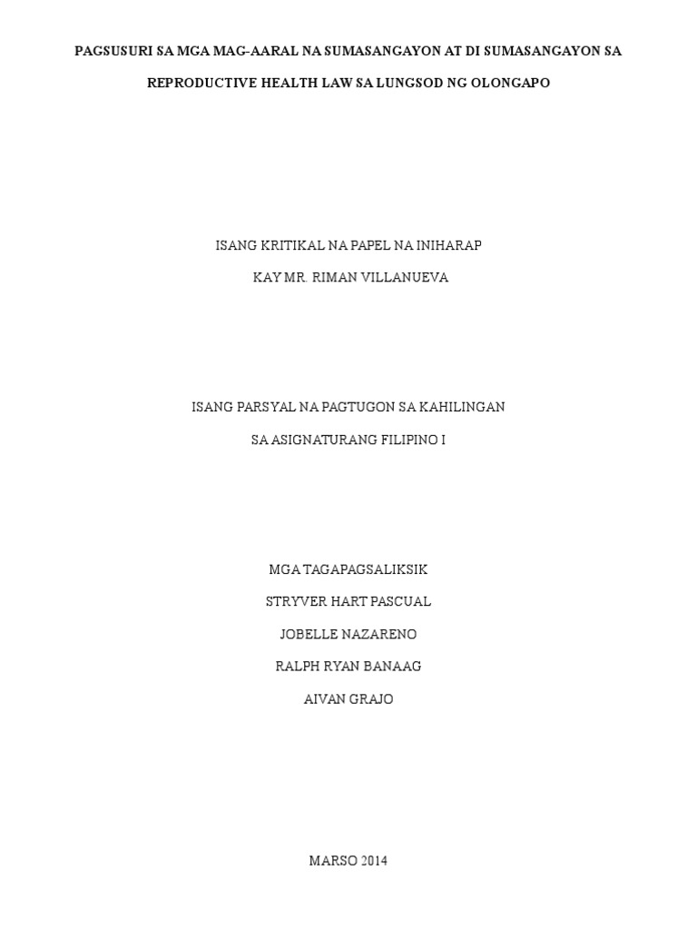 Filipino Thesis Pdf