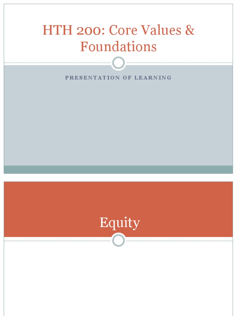 Core Values and Foundations | PDF