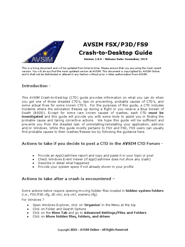 Avsim CTD Guide | Download Free PDF | Microsoft Windows | Windows 7