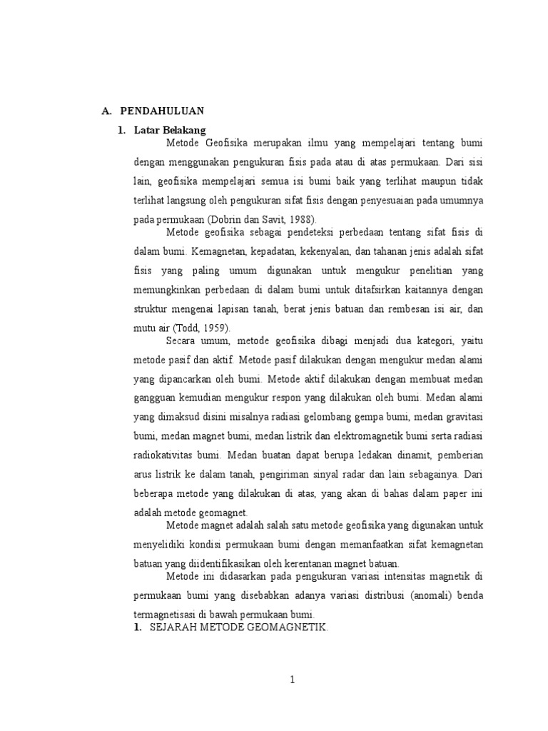 Metode Geomagnetik | PDF | Teknologi & Rekayasa