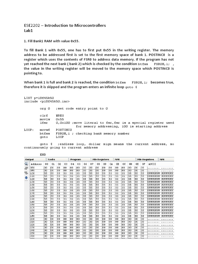 Introduction To PIC18f | PDF | Binary Coded Decimal | Pointer (Computer Programming)