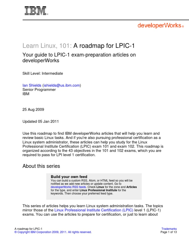 Learn Linux 101 A Roadmap For LPIC-1 | PDF | Booting | File System
