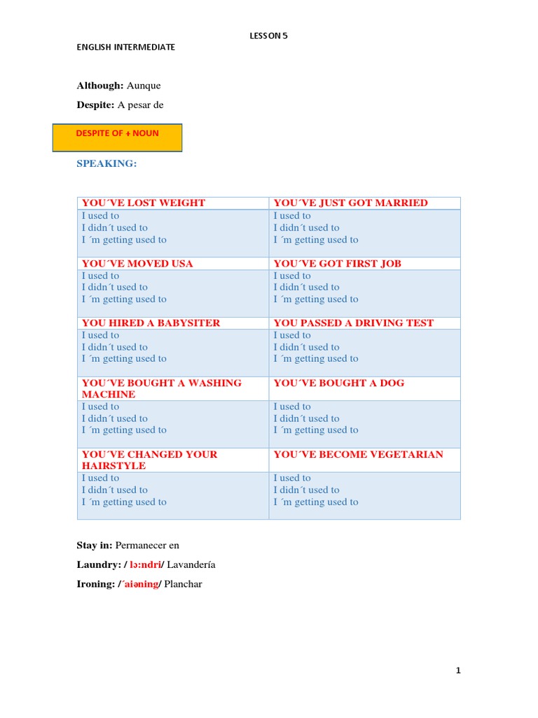 English Intermediate Lesson 5 Guide | PDF