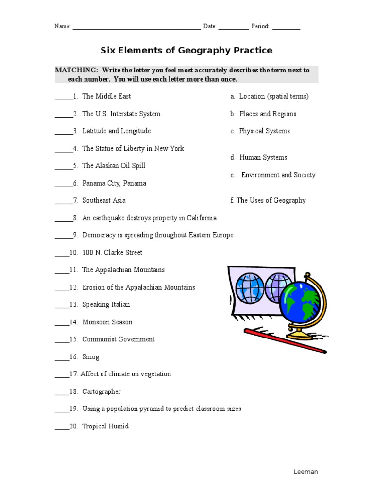 Six Elements of Geography Practice | PDF