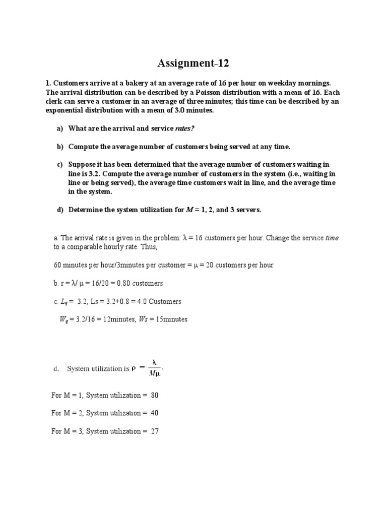 Assignment Examples | PDF | Poisson Distribution | Teaching Mathematics