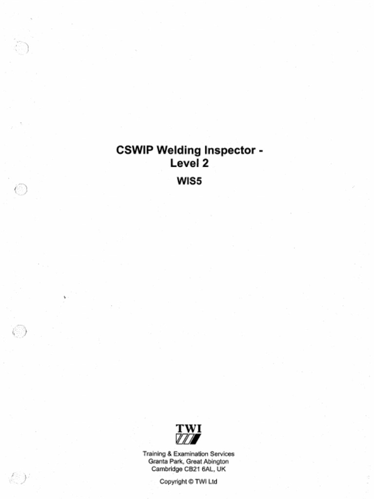 CSWIP Level-2 Material | PDF