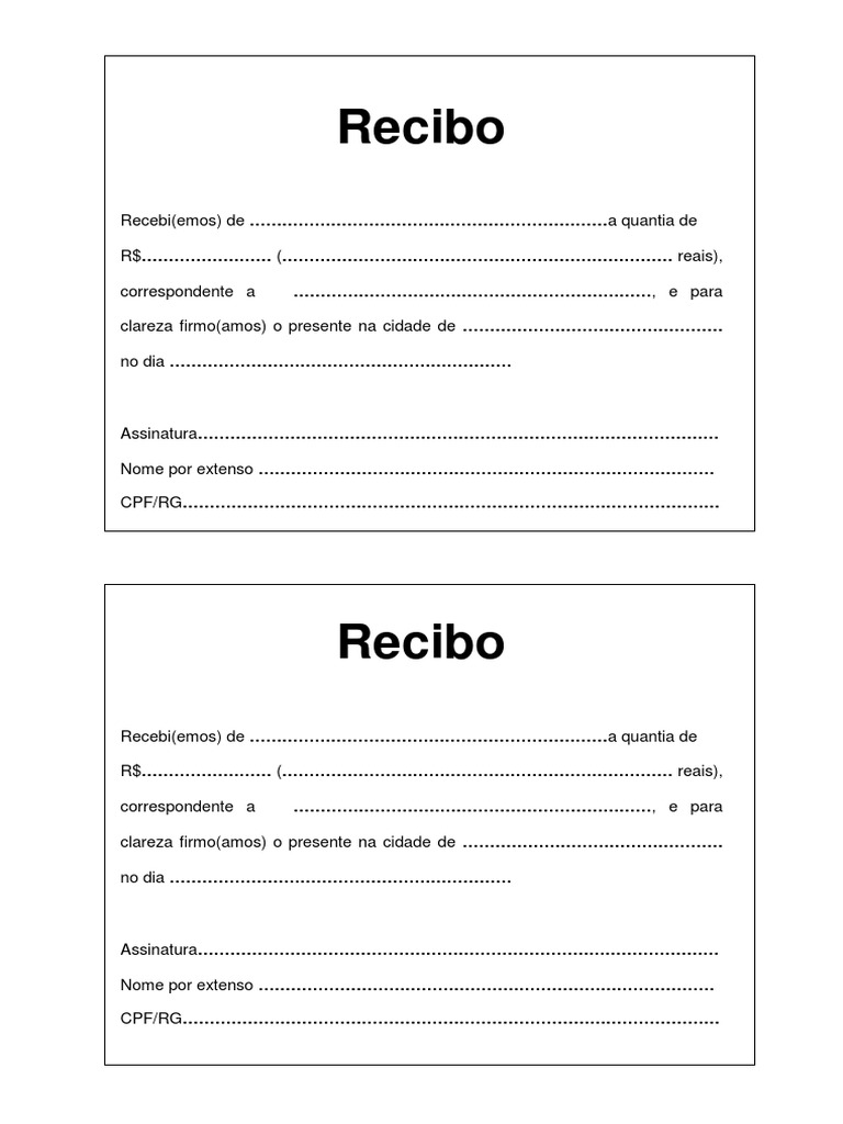 Modelo Recibo | PDF