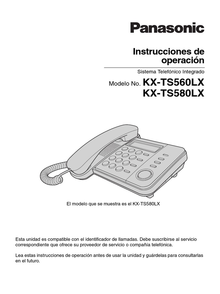 KX TS560 | PDF | Batería (electricidad) | Teléfono