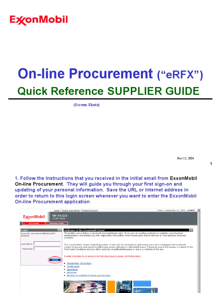 ERFX Supplier Quick Reference Guide2 | PDF | Email | Computing