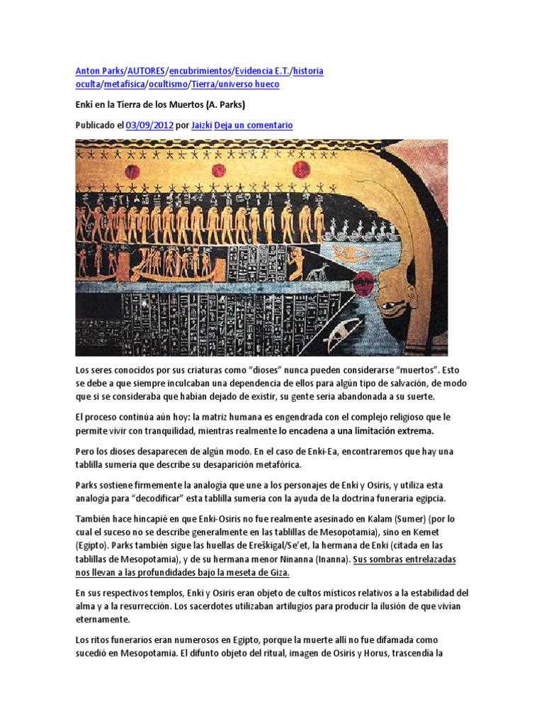 Enki y Osiris: Misterios de Giza | PDF | Sumeria | Osiris