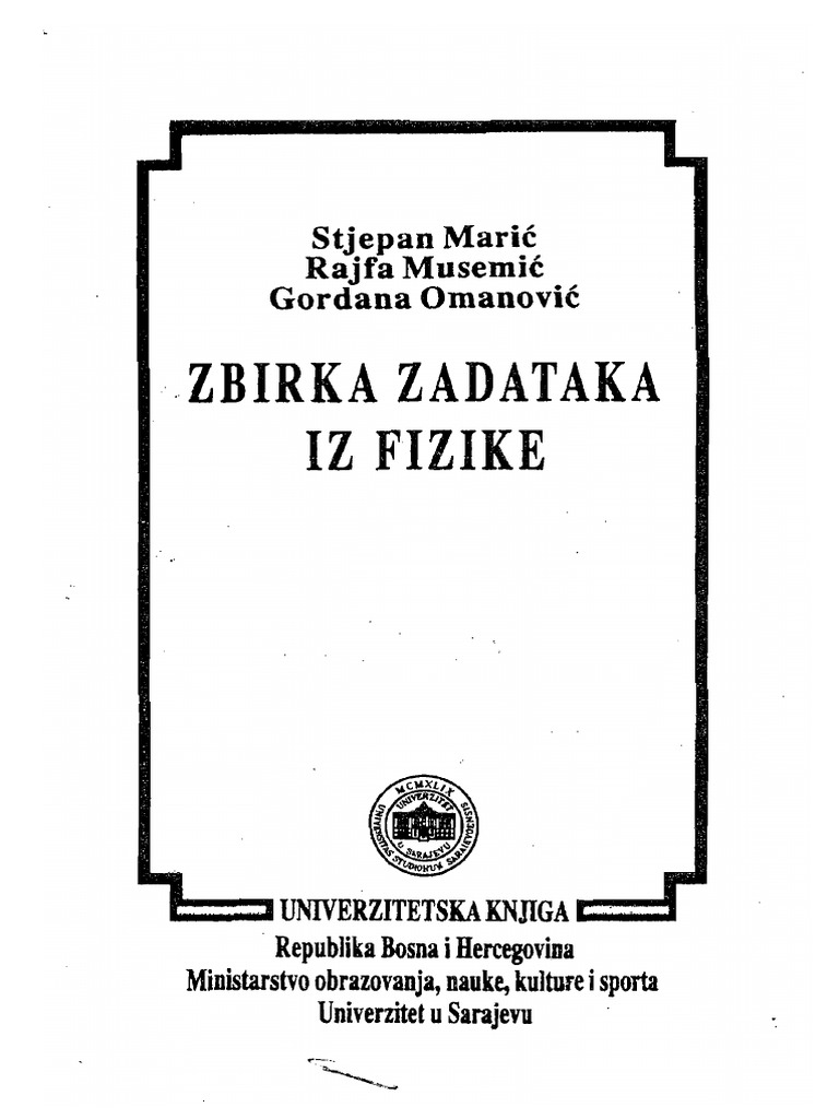 Zbirka Zadataka Iz Fizike | PDF