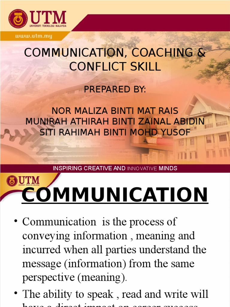Communication, Coaching, and Conflict Skills | PDF | Career & Growth