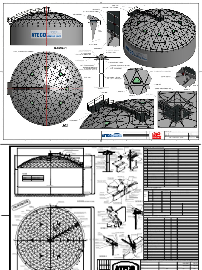 Ateco Geodesic Dome Drawings For Information | PDF