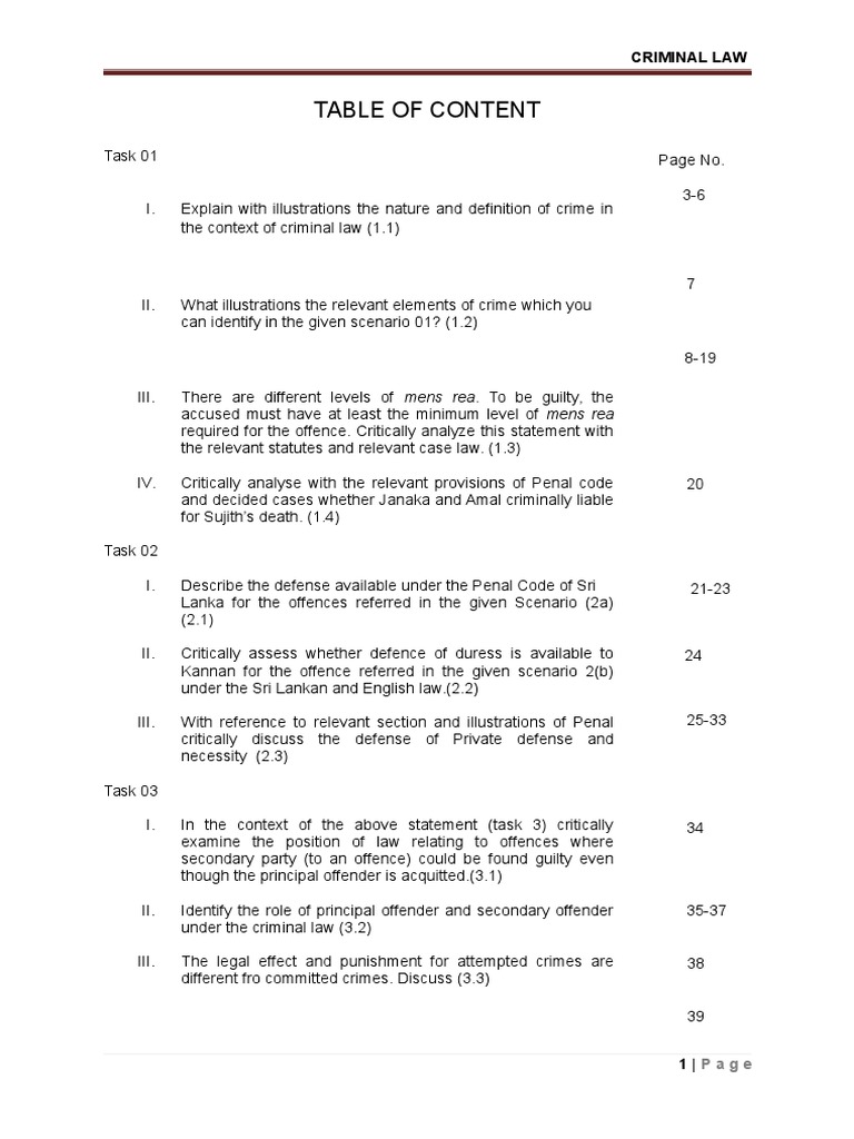 Criminal Law: Crime Elements & Defenses | PDF | Recklessness (Law ...