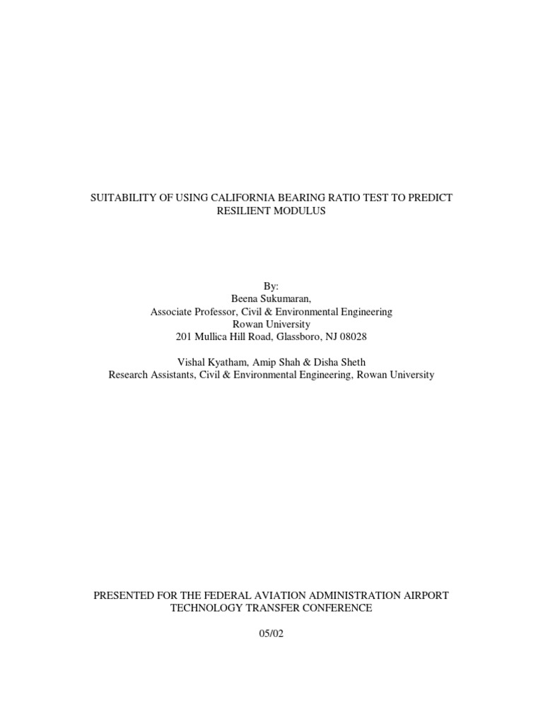 CBR Test for Predicting Resilient Modulus | PDF