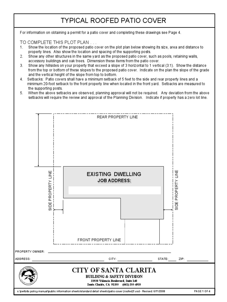 Typical Roof Patio Cover | PDF | Framing (Construction) | Roof