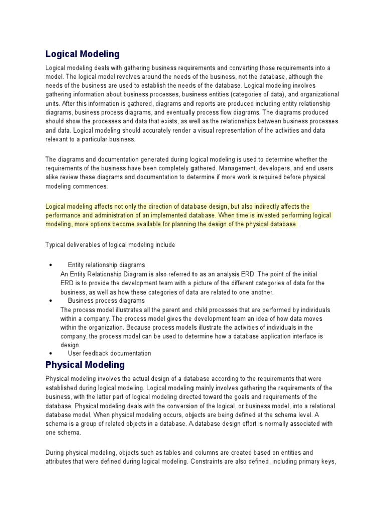 Understanding the Differences Between Logical and Physical Modeling in ...