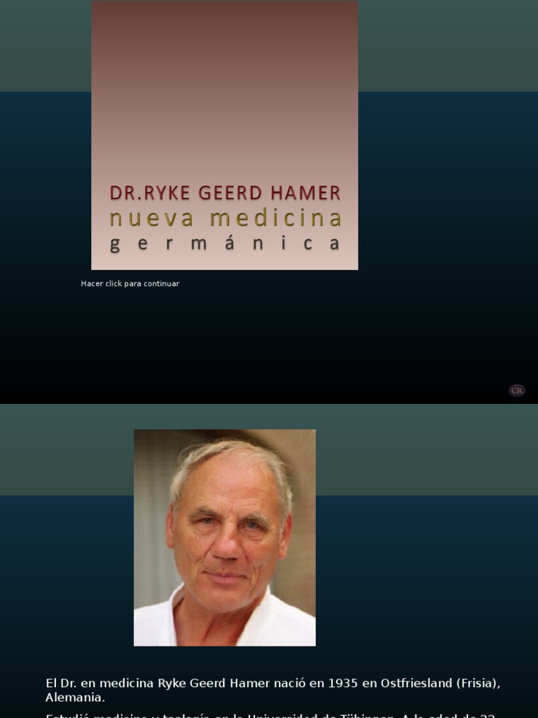 DR Hamer, Medicina Germã¡nica (CR) | PDF | Cáncer | Psique (psicología)
