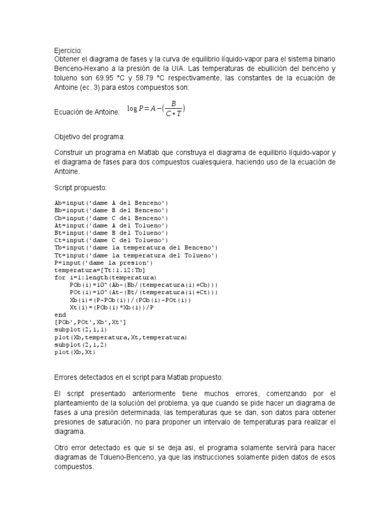 Script para Diagrama de Fases | PDF | Termodinámica | Química Física