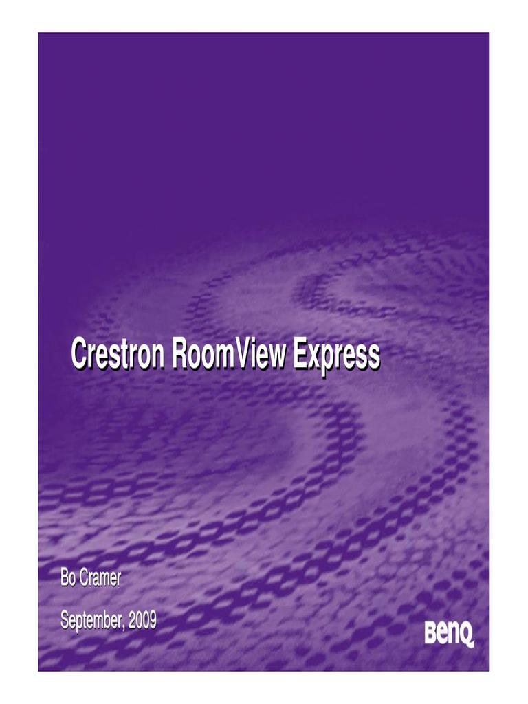 Crestron RoomView Express y BENQ | PDF | Local Area Network | World ...
