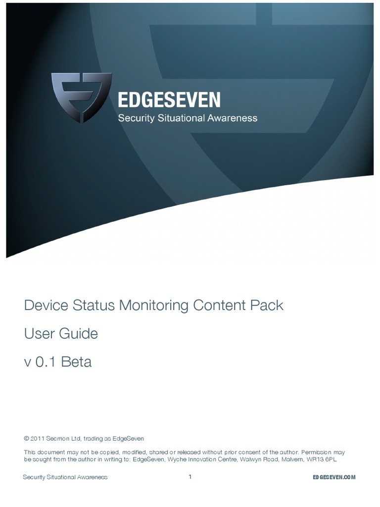 Device Status Monitoring Content Pack User Guide V 0.1 Beta | Download ...