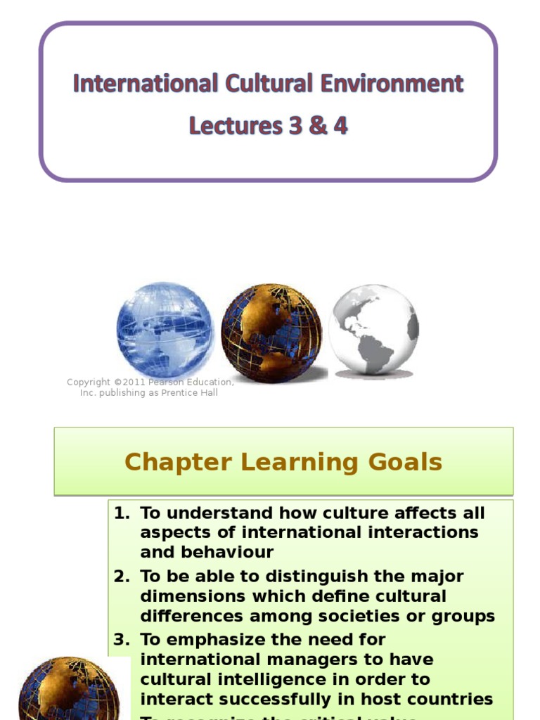 Lecture3 - 4 Global Cultural Environment Adapted | PDF | Attitude ...