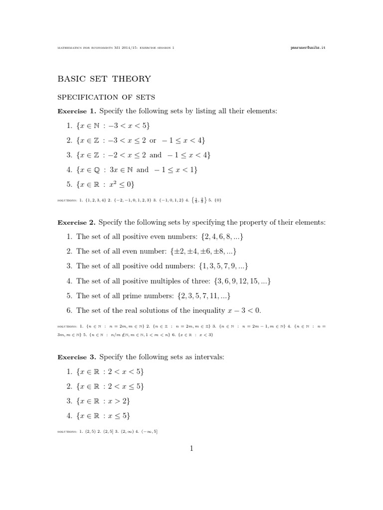 Basic Set Theory: Specification of Sets | PDF | Polynomial | Abstract ...