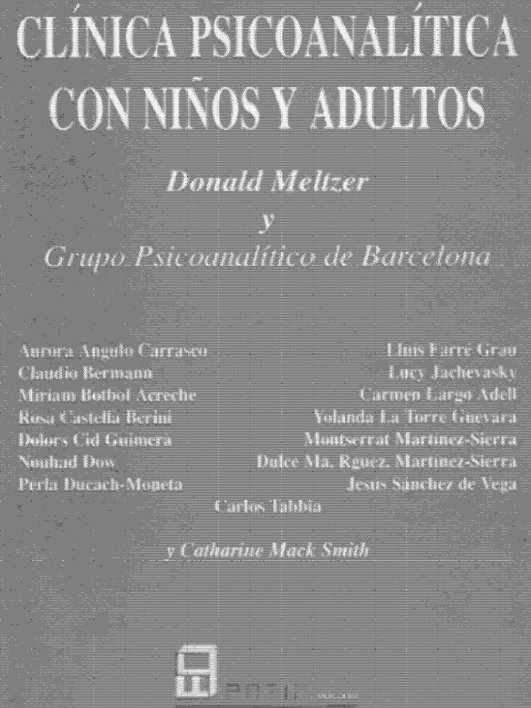 Clinica Psicoanalitica Con Niños y Adultos - Donald Meltzer | PDF ...