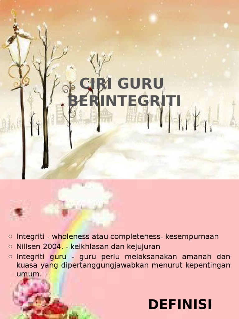 Ciri-Ciri Guru Yang Integriti | PDF | Karier & Perkembangan