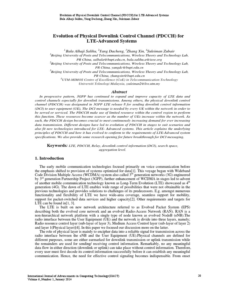 Evolution of PDCCH in LTE-Advanced | PDF | Lte Advanced | 4 G