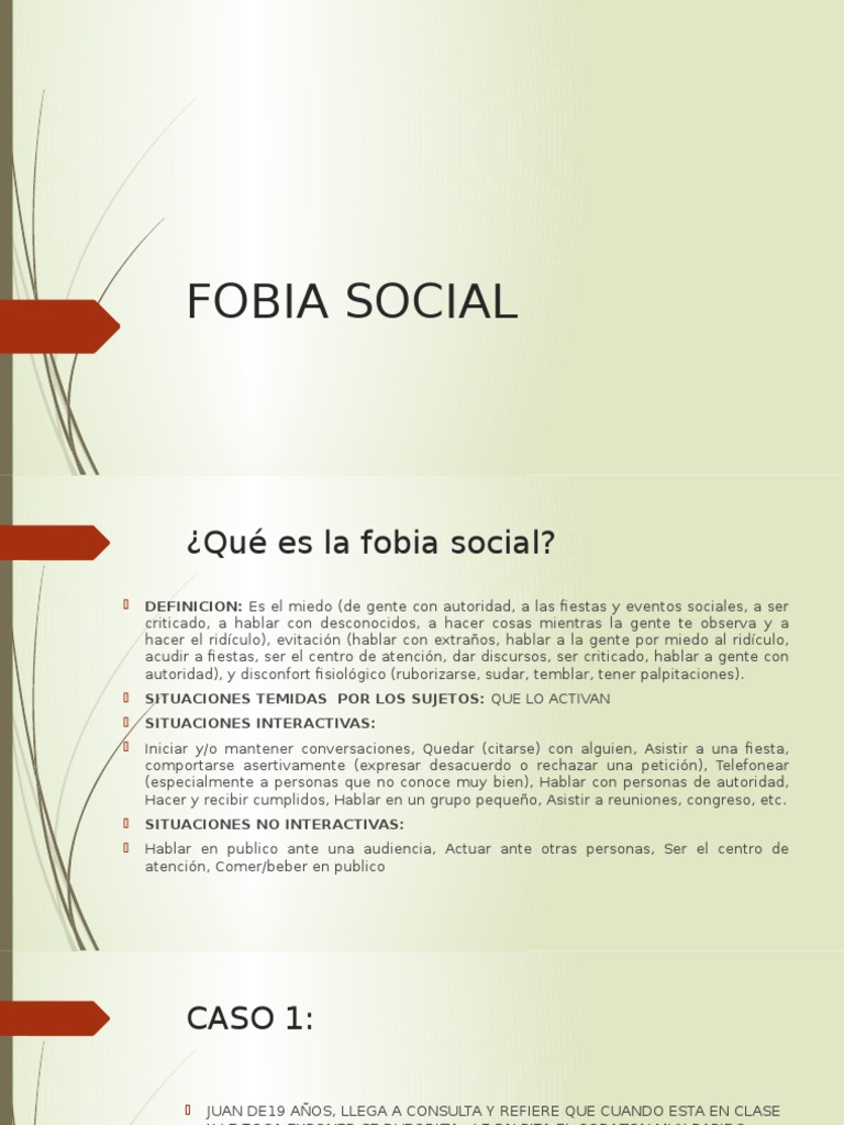 Fobia Social | Fobia | Ansiedad