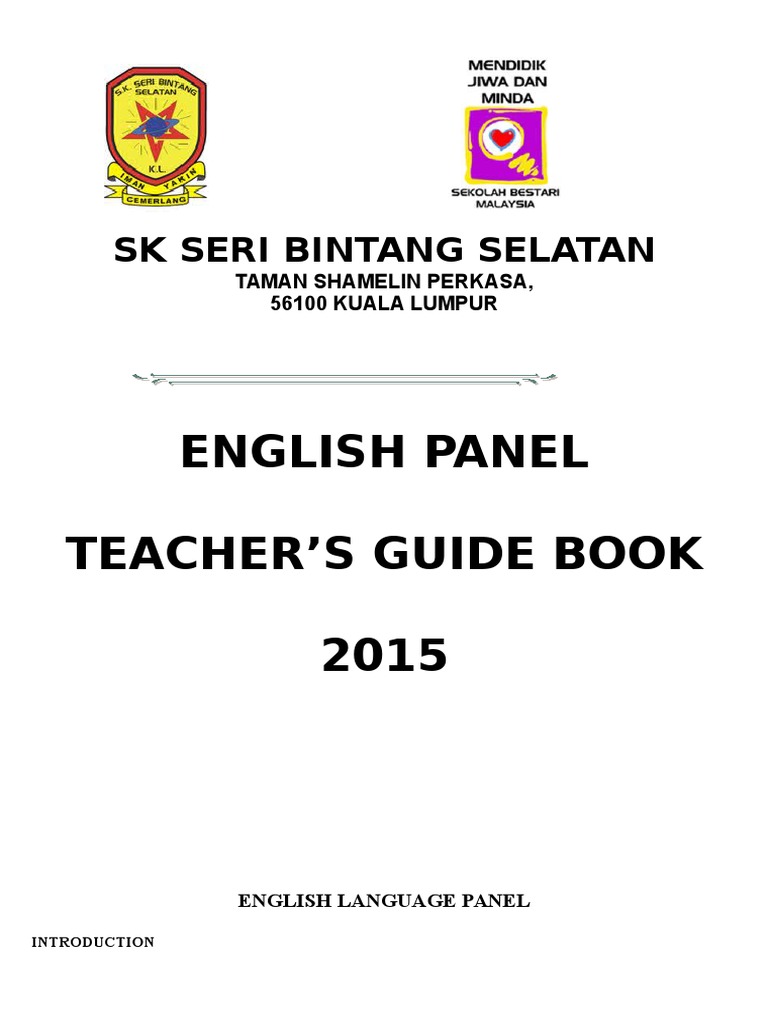 English Panel Teacher'S Guide Book 2015: SK Seri Bintang Selatan | PDF ...