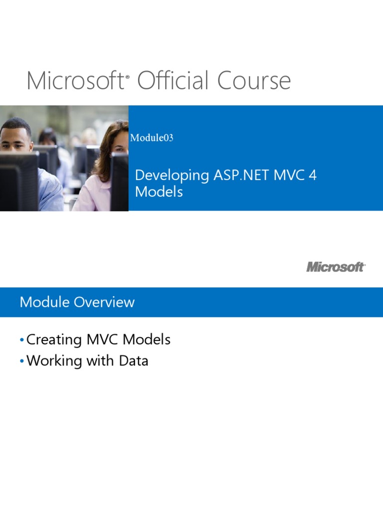 Microsoft Official Course: Models | PDF | Entity Framework | Model–View–Controller