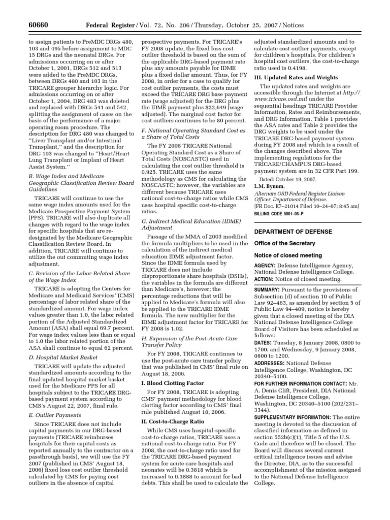 TRICARE DRG Payment System Updates | PDF | Medicare (United States ...
