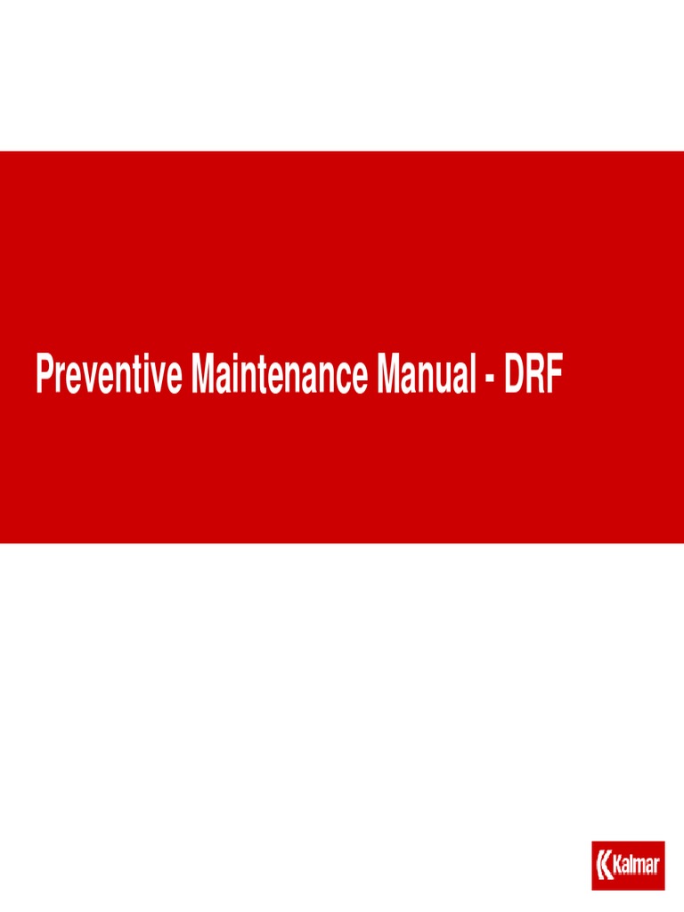 Preventive Maintenance Manual - DRF | PDF | Transmission (Mechanics ...
