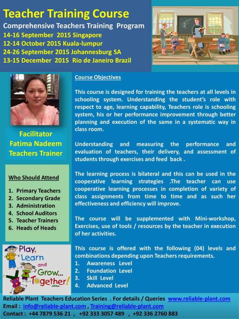 Comprehensive Teacher Training Program | PDF | Teacher Education | Teachers