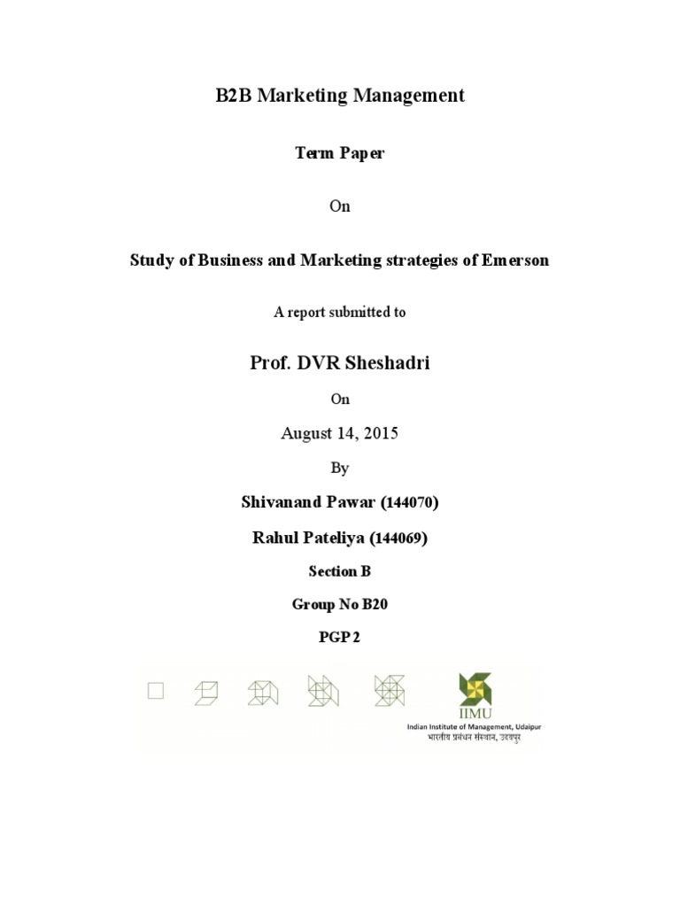 Emerson Market Crafting Strategy | PDF | Strategic Management ...