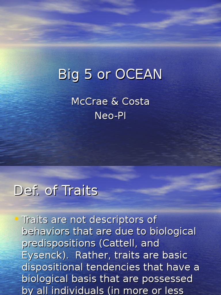 Understanding the Big 5 Personality Traits | PDF | Psychological ...