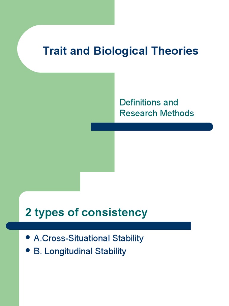Trait and Biological Theories Overview | PDF | Neuroscience | Applied ...