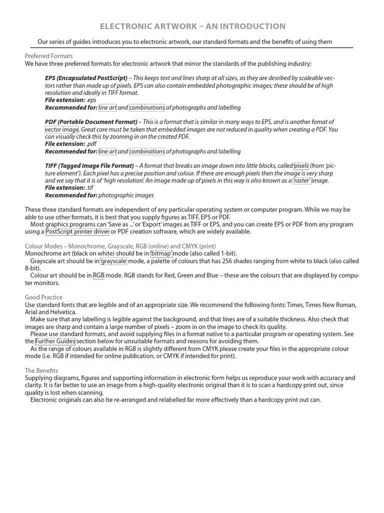 Electronic Artwork Guidelines | PDF | Portable Document Format | File ...