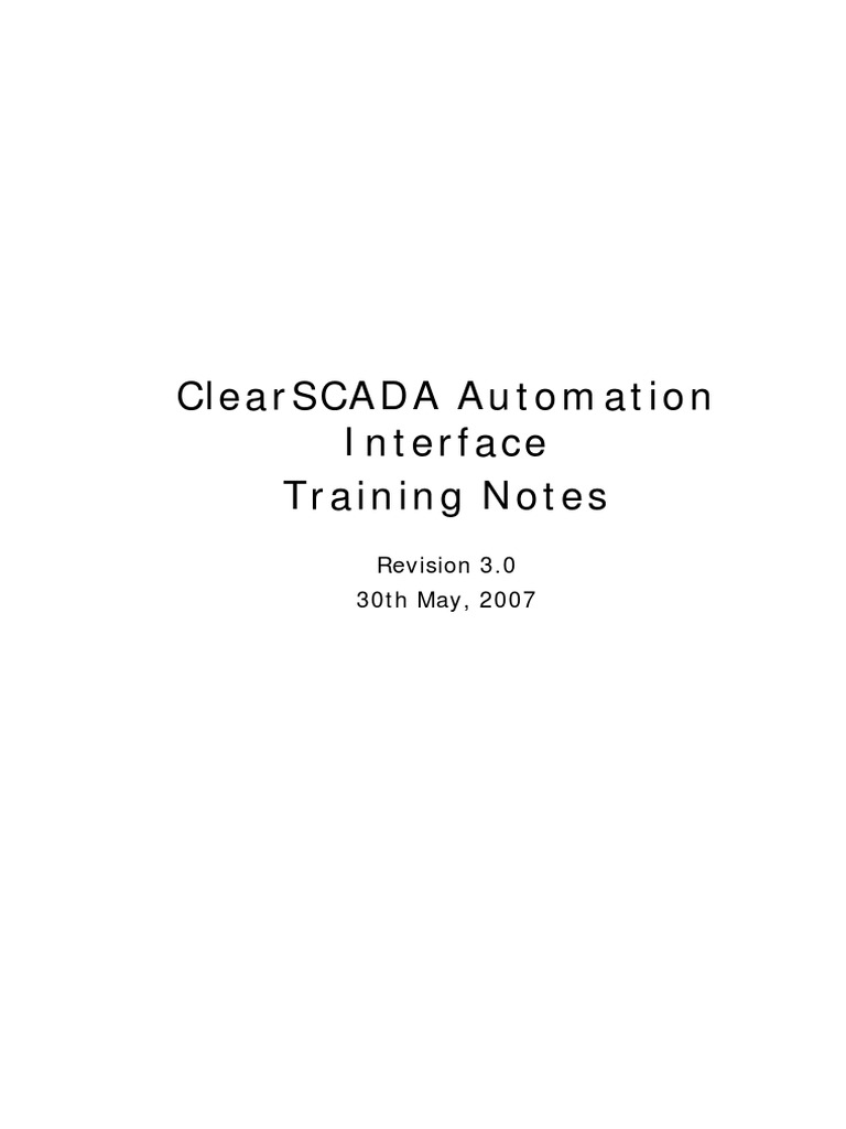 ClearSCADA Automation Interface Training Rev 3.0 2007 PDF | PDF ...