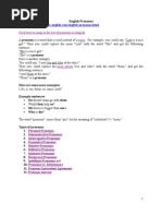 Comprehensive English Pronouns Chart | PDF