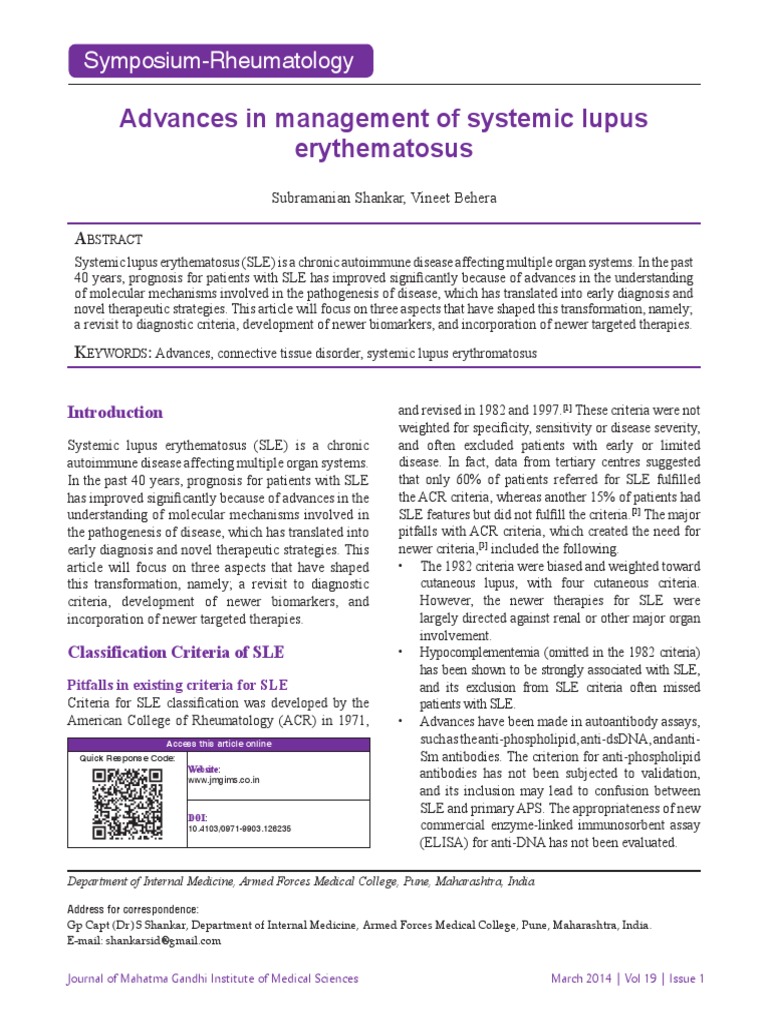 Lupus Eritematoso Sistémico | PDF | Systemic Lupus Erythematosus ...