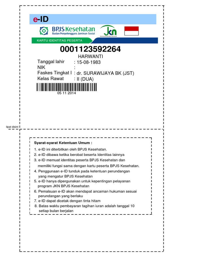 E-ID BPJS Kesehatan | PDF