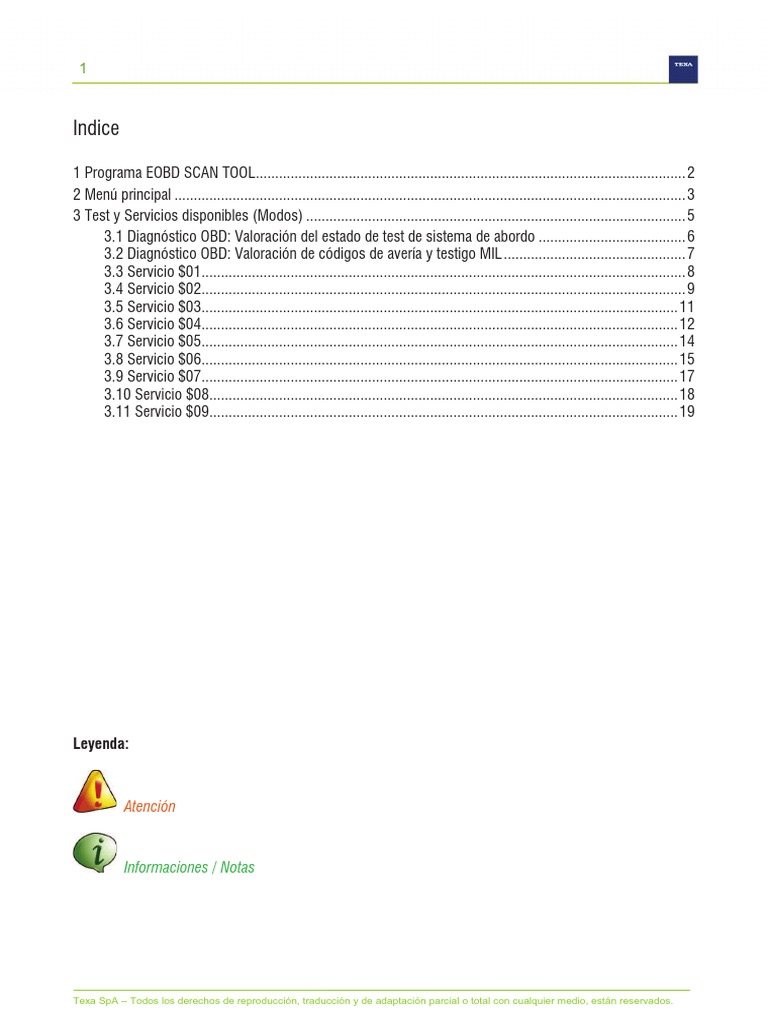Eobd Idc4 Texa (Bloq) | PDF | Diagnostico medico | Informática y ...