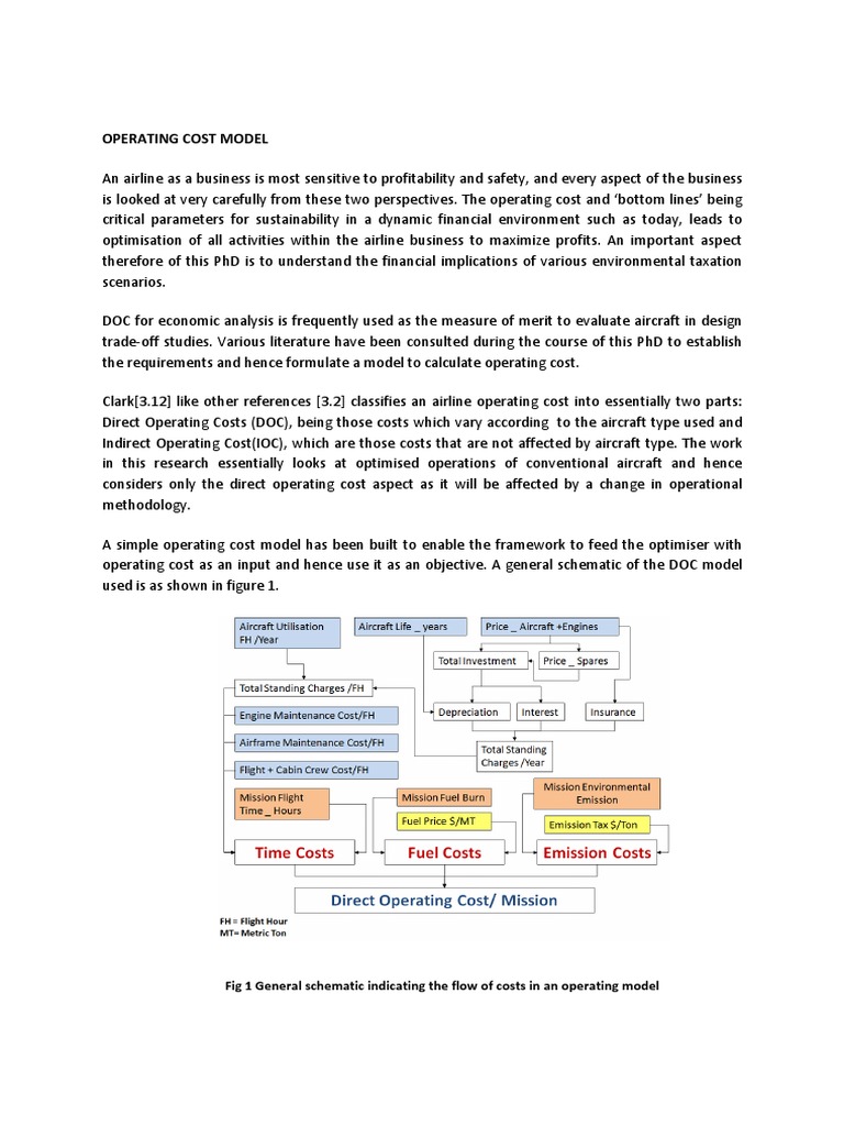 Operating Cost Model | PDF | Flight Attendant | Aircraft